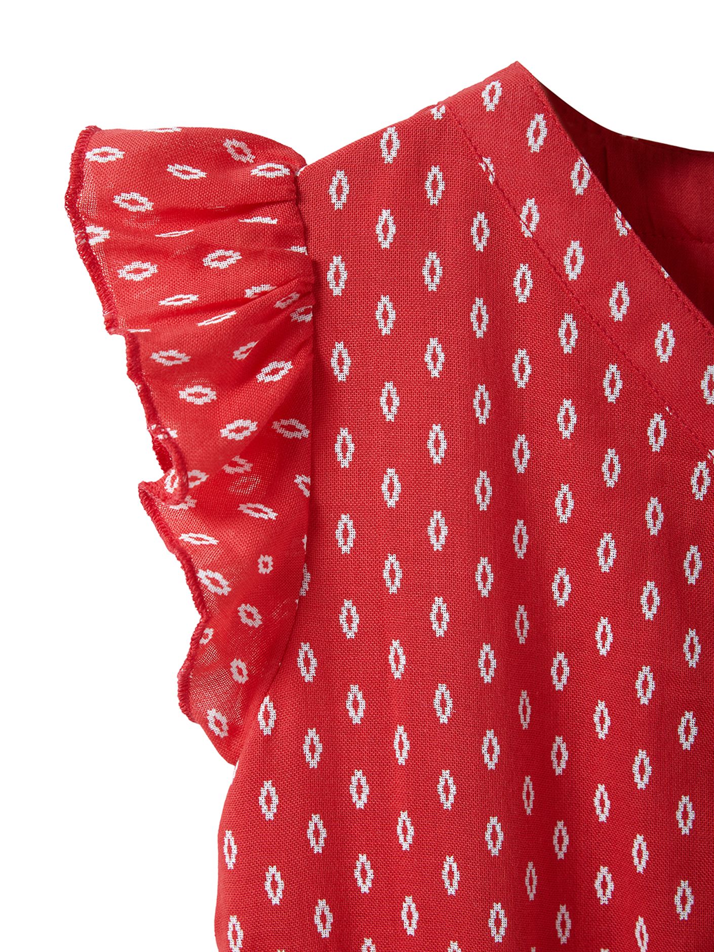 Buy Red Printed Fashion Woven Top for Girls Age 4 to 12 Years (EOSS ...