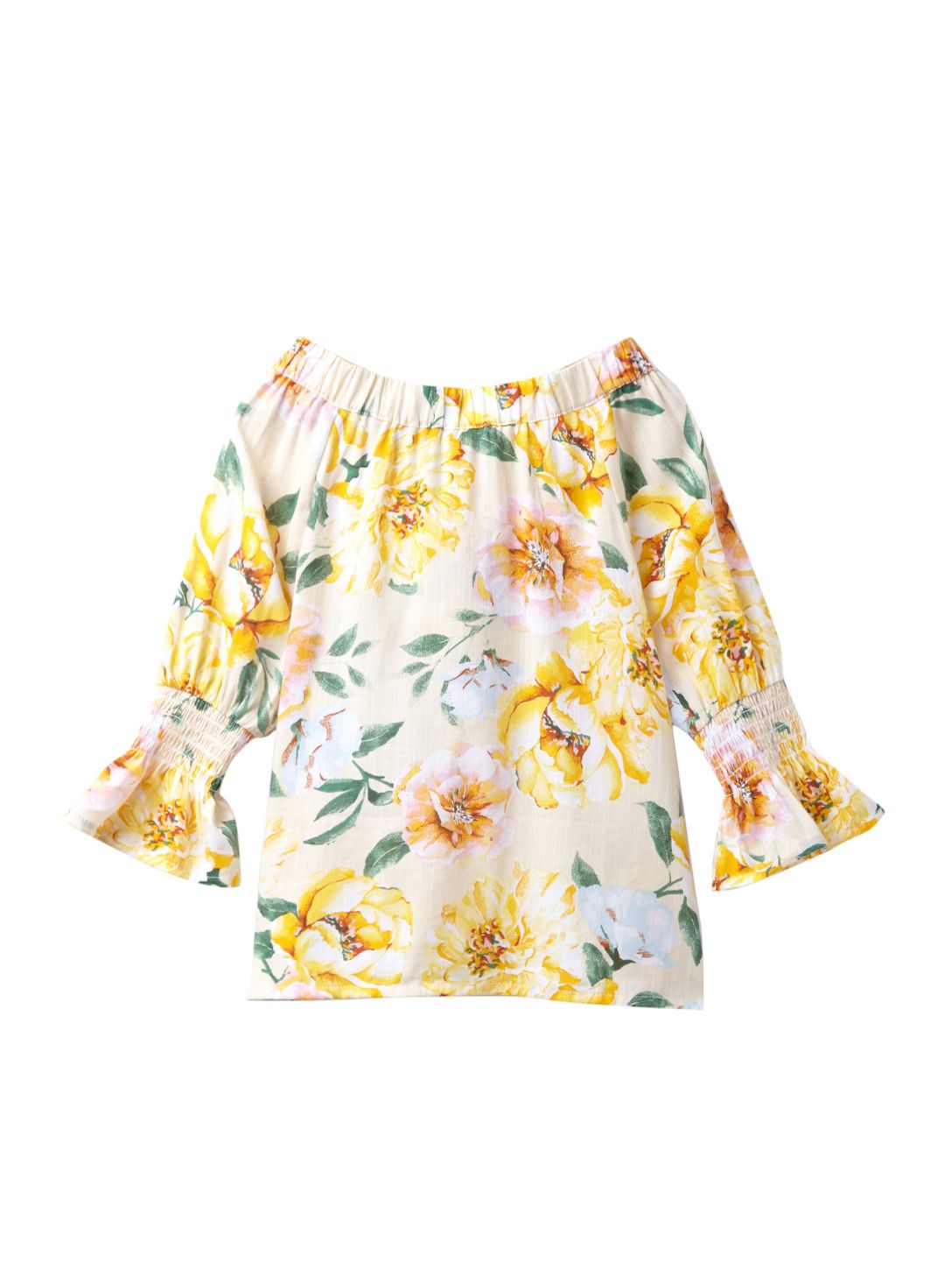 Buy Girls Yellow Floral Printed Fashion Top Online at 46% OFF | Cub McPaws