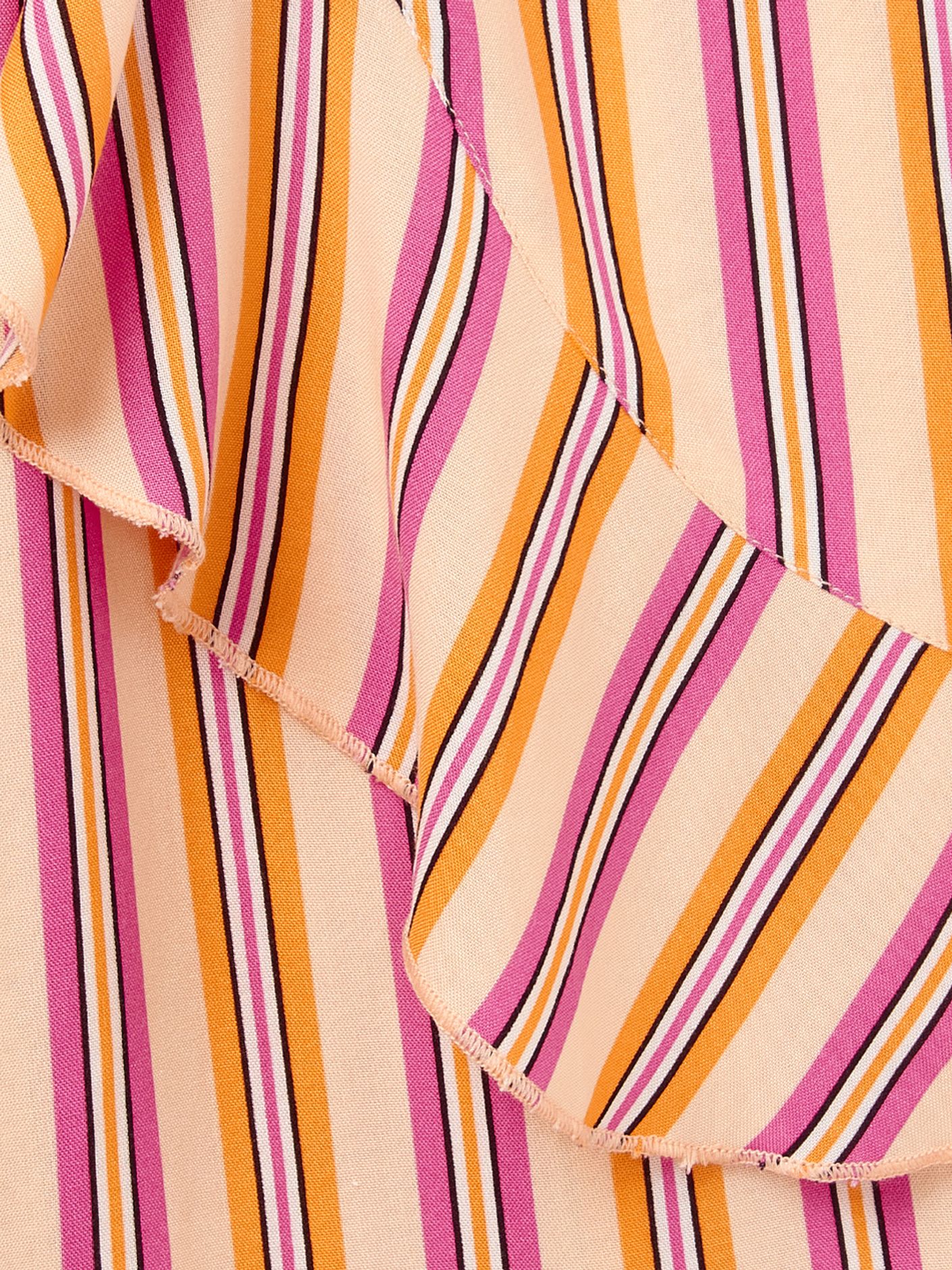 Buy Girls Striped Printed Rayon Pink Palazzo With Waterfall Ruffles ...
