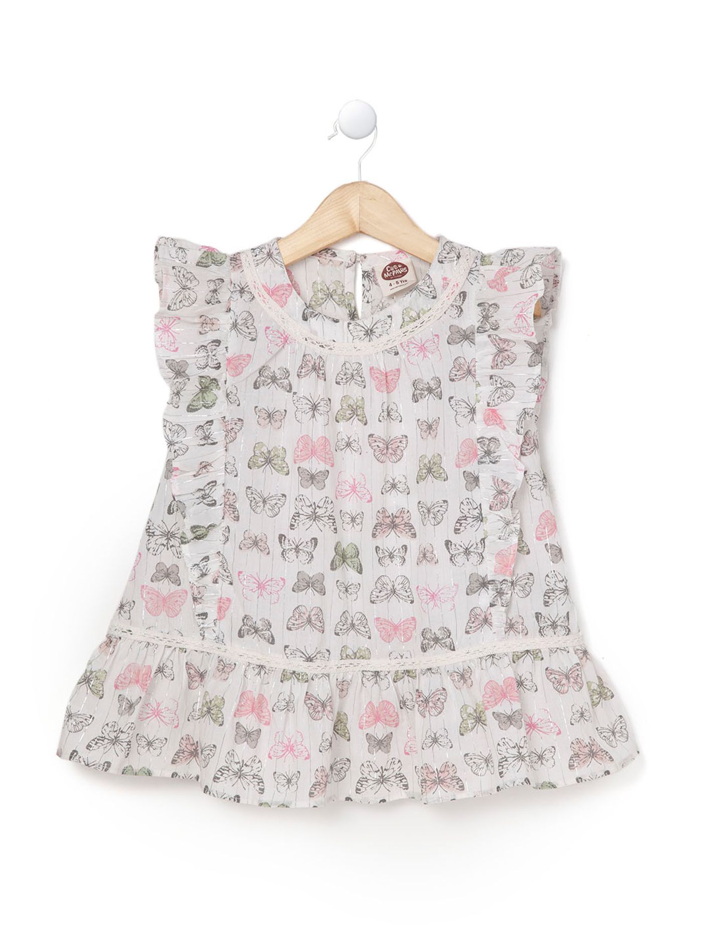 Buy Girls Cotton Butterfly Print Top (EOSS) Online at 55% OFF | Cub McPaws