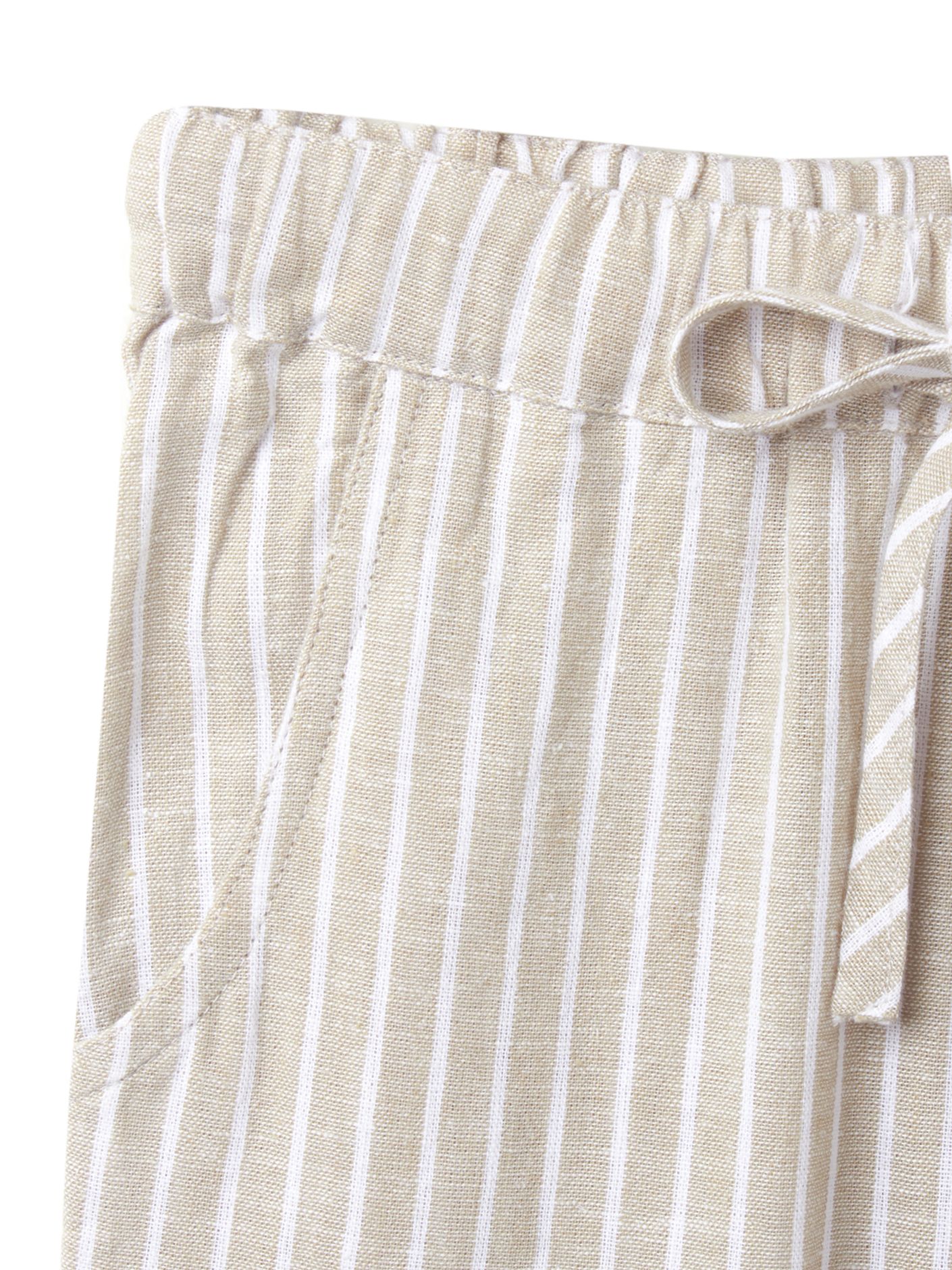 Buy Girls Linen Blend Khaki Striped Trouser Online at 50% OFF | Cub McPaws