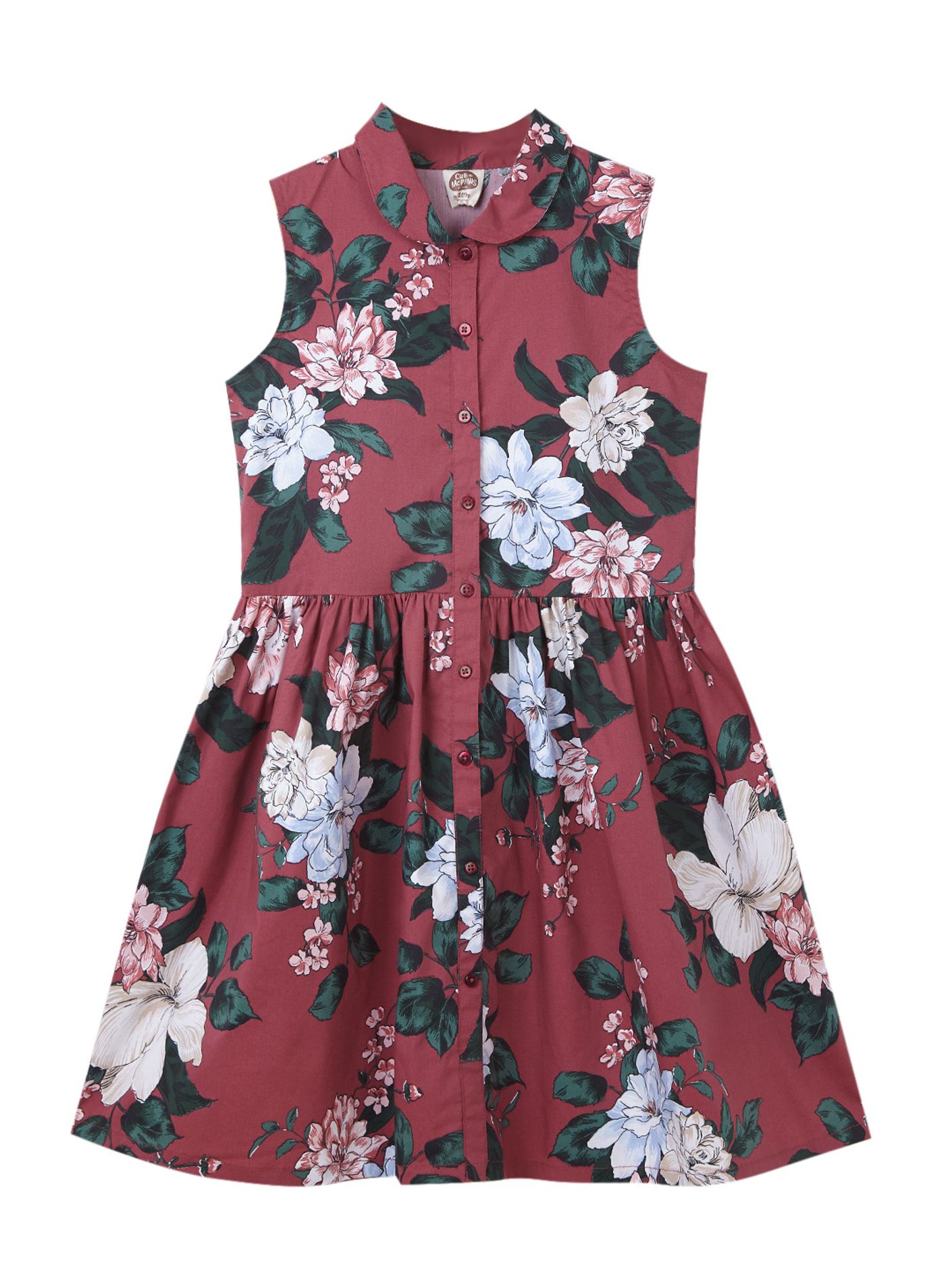 Buy Girls Maroon Shirt Dress Online at 60% OFF | Cub McPaws