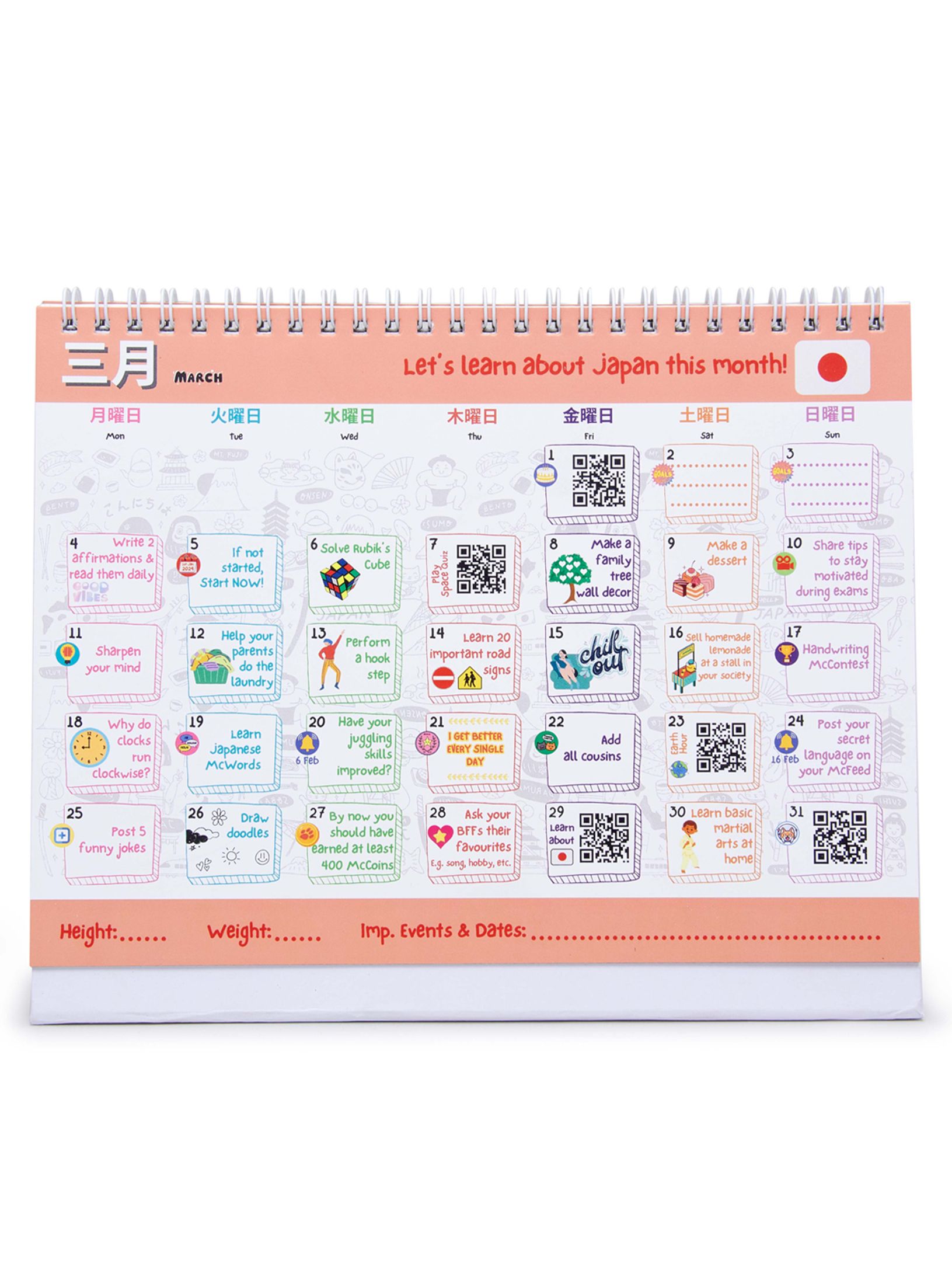 Buy Be Curious 2024 Desk Calendar for Kids (Pack of 2) Online at 63% ...