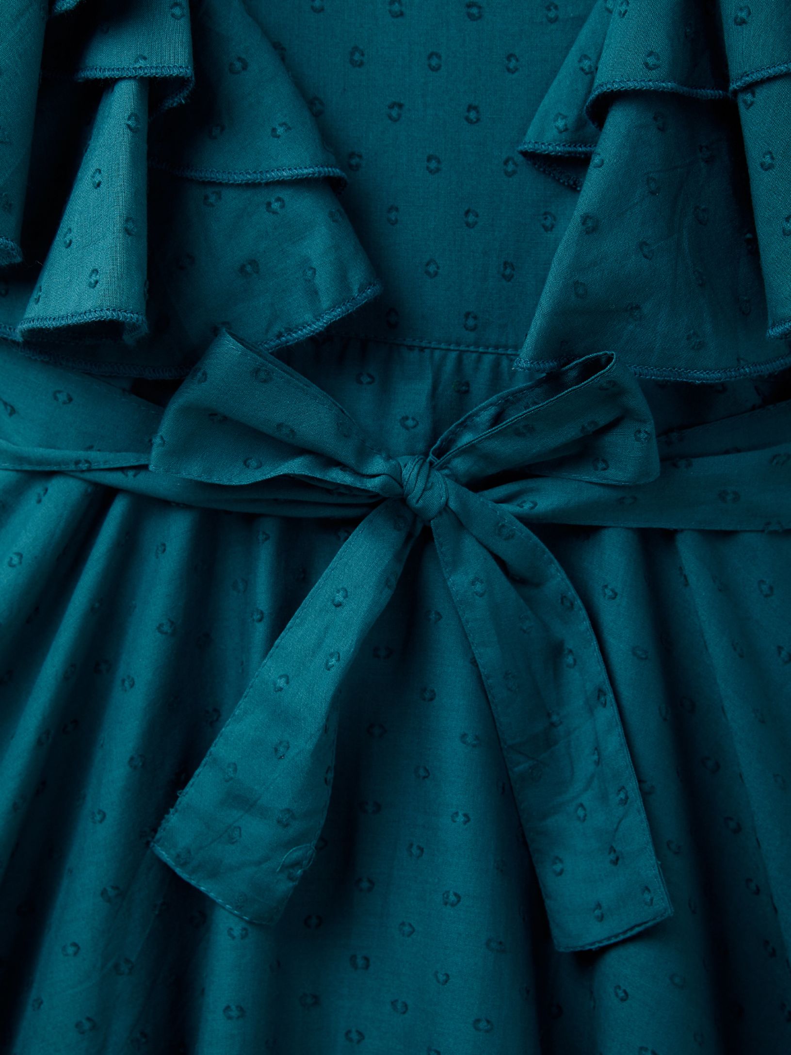 Buy Girls Green Double Waterfall Ruffle Dress Online at 40% OFF | Cub ...