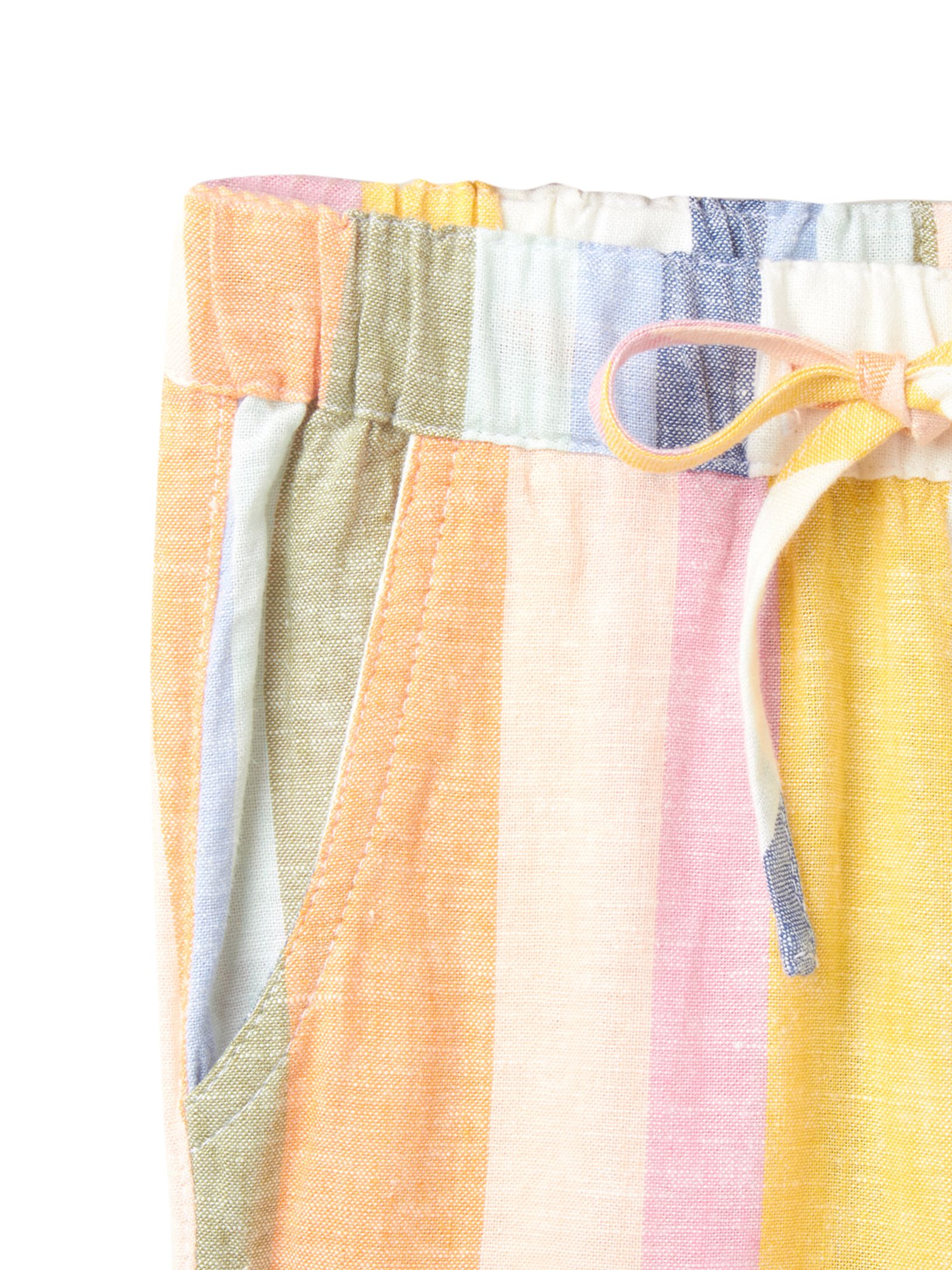 Buy Girls Linen Blend Multicolor Striped Pant Online at 50% OFF | Cub ...