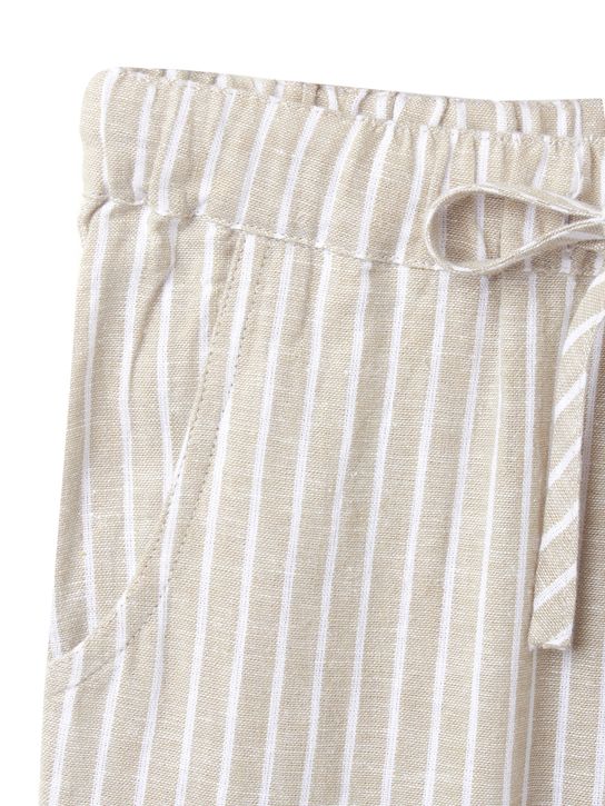 Buy Girls Linen Blend Khaki Striped Trouser Online at 50% OFF | Cub McPaws