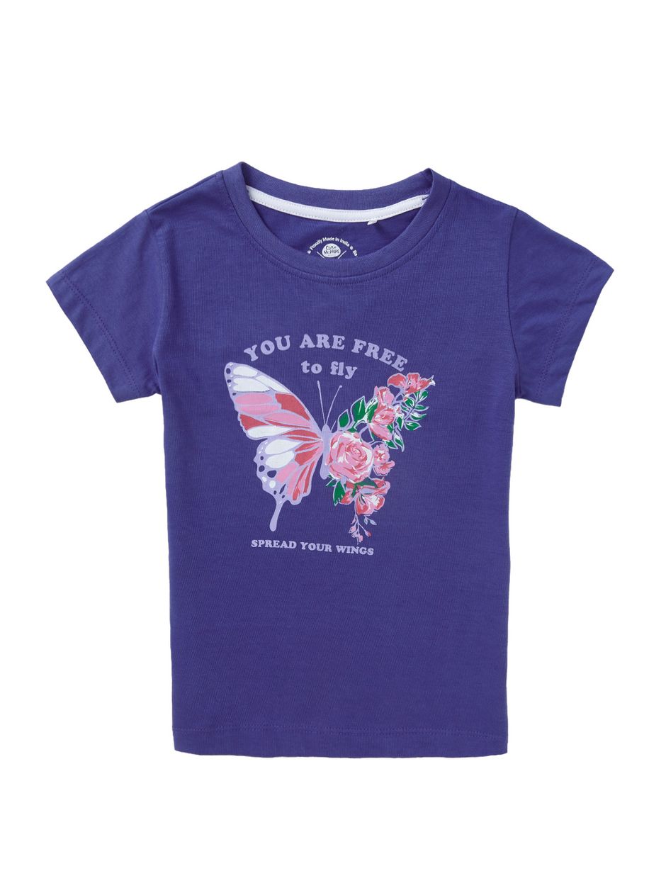 Buy Brilliant Basic Girls Pack of 3 Half Sleeves T-shirts (EOSS) Online ...