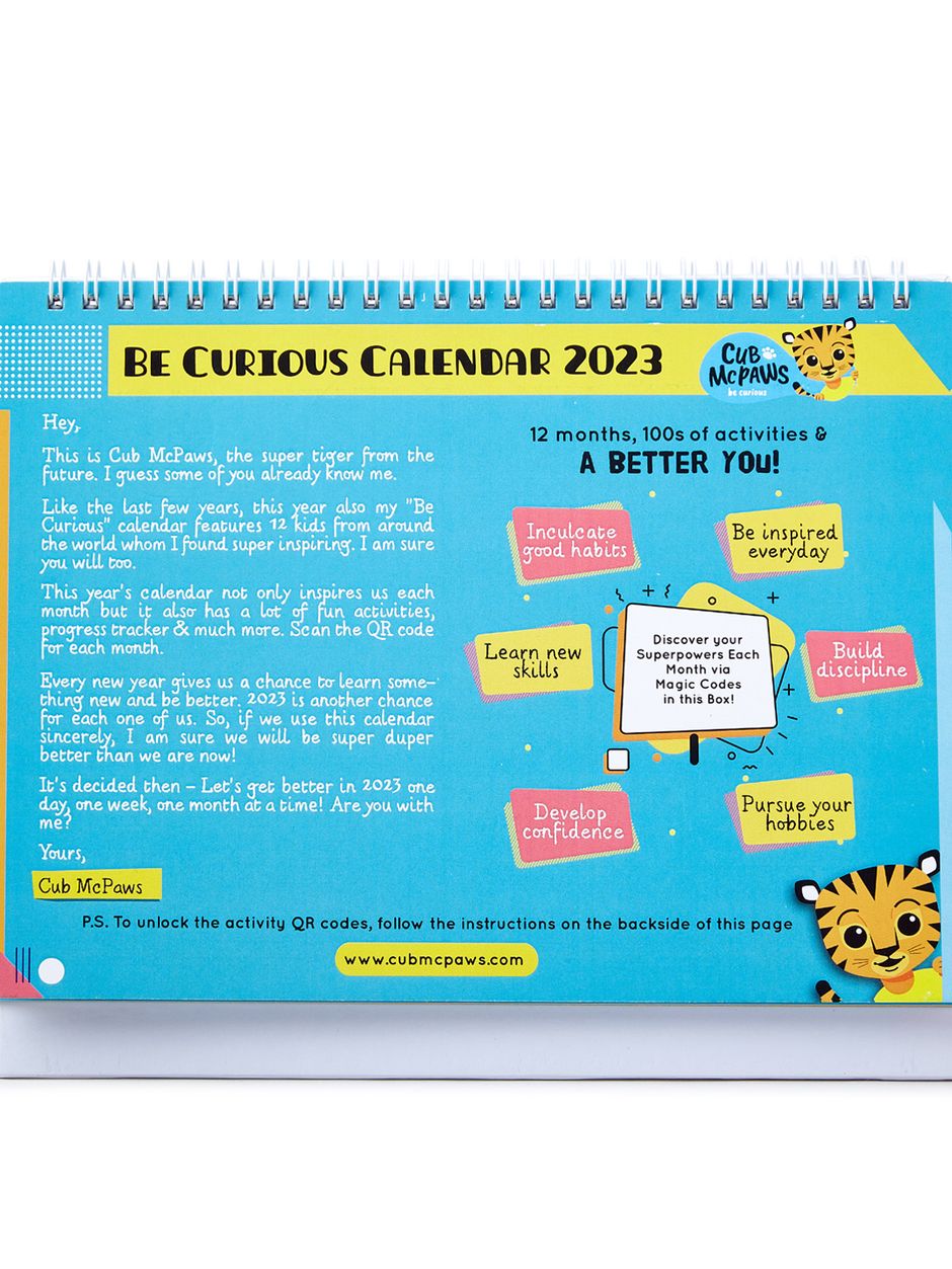 Buy Cub McPaws 2023 Calendar For Kids | Desk Calendar | 8 x 6 in ...