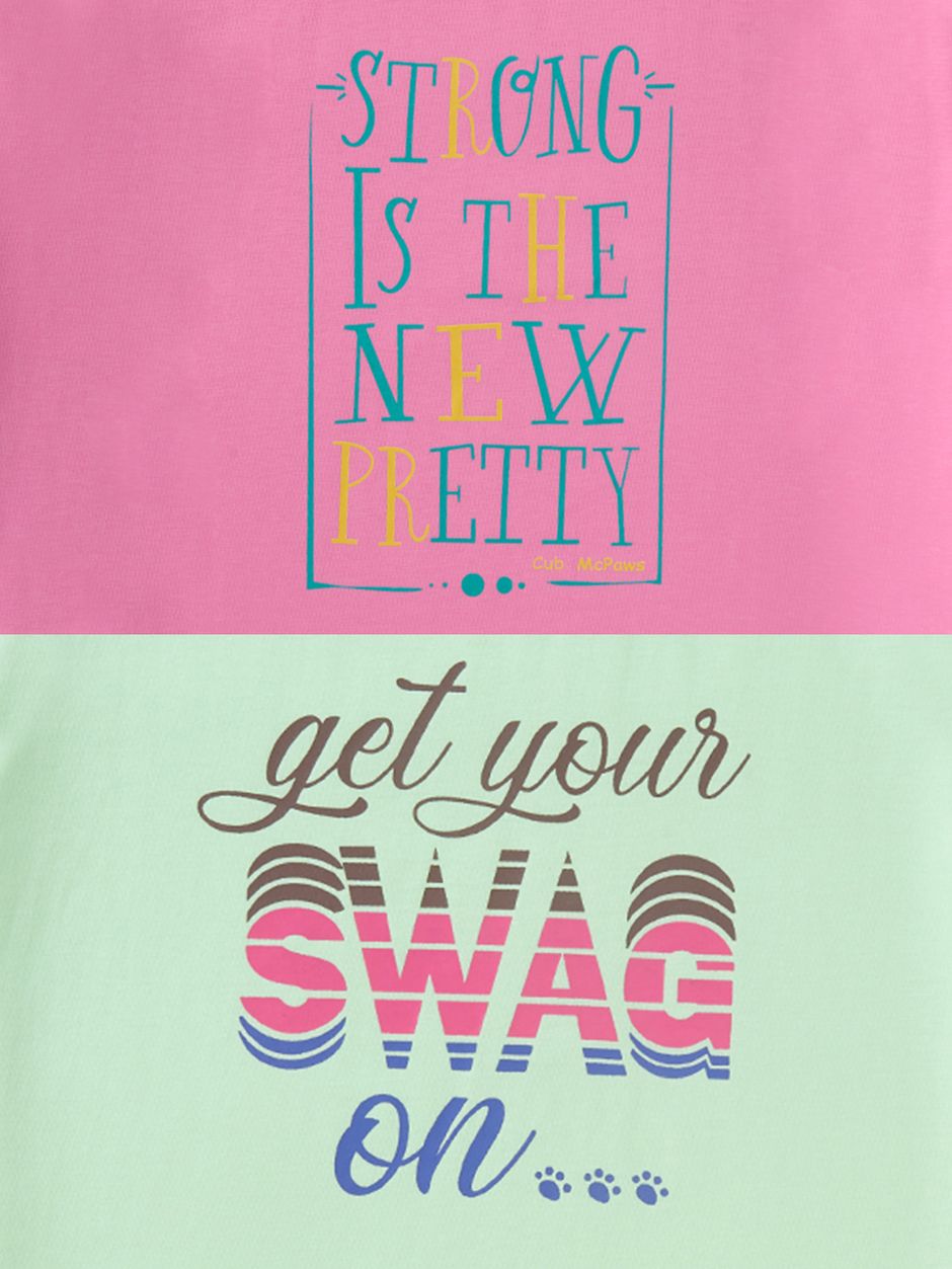 Buy Girls Combo Pack Slogan Tshirts Online at 73% OFF | Cub McPaws