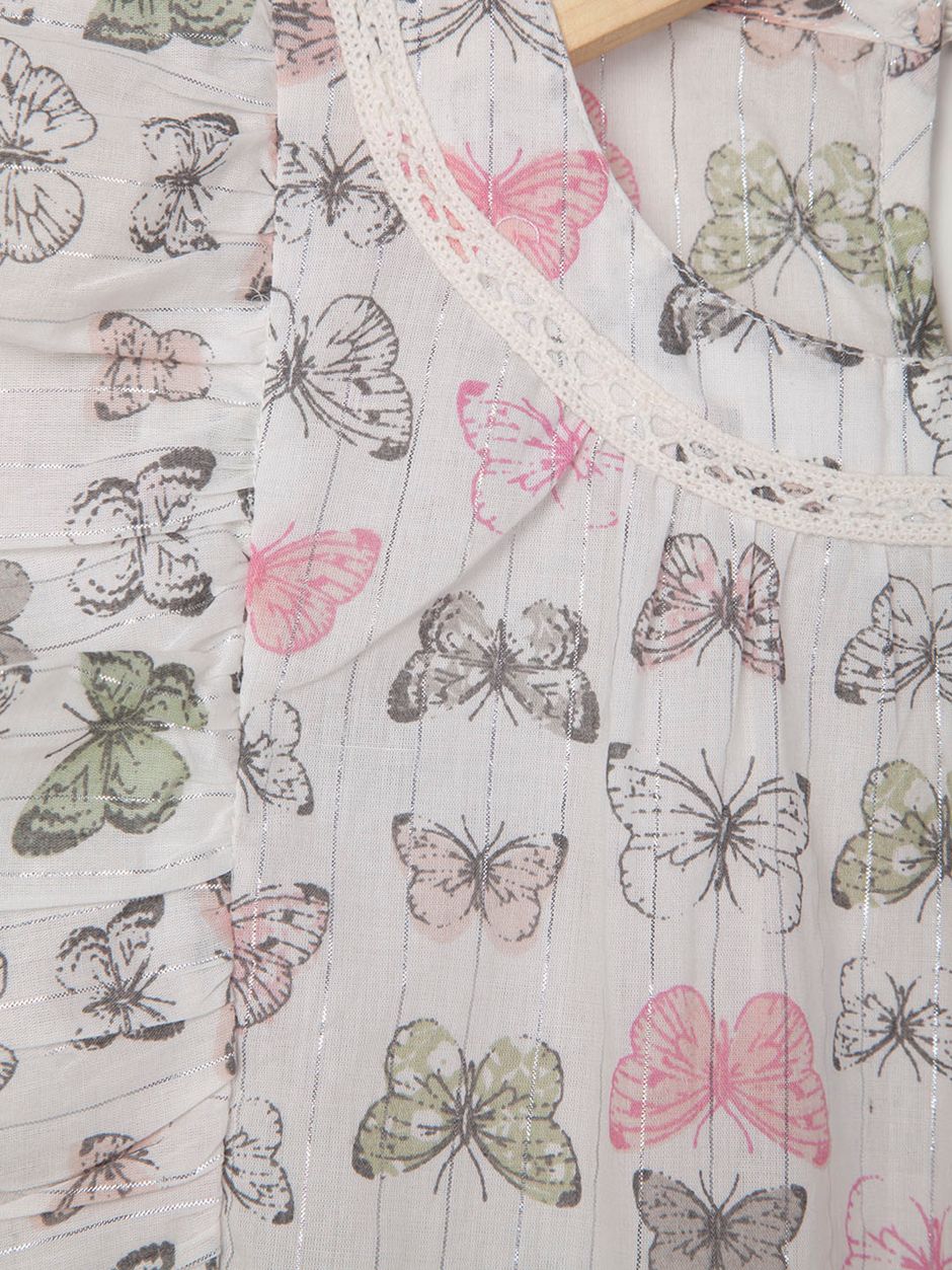 Buy Girls Cotton Butterfly Print Top (EOSS) Online at 55% OFF | Cub McPaws