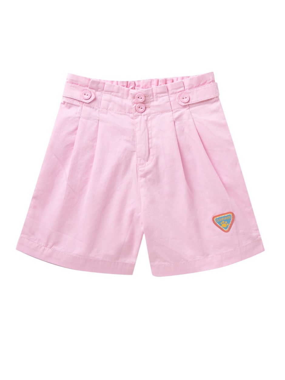 Buy Girls paper bag waist pleated pink shorts Online at 45% OFF | Cub ...